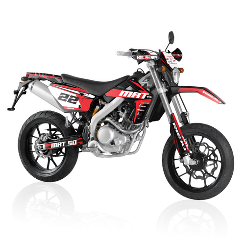 Rieju Mrt50 Stickers Stickers Kit Vinyl Vinyls Design Black & Red mrt ...