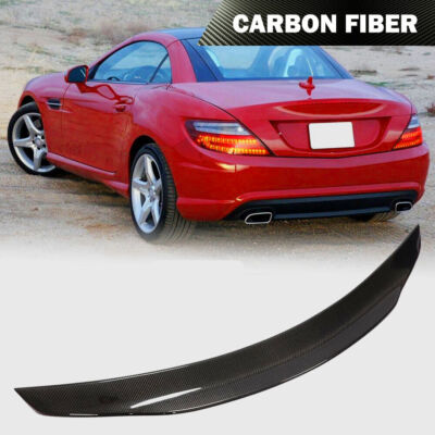 Carbon Fiber Rear Trunk Spoiler Wing For Benz R172 SLK-CLASS 11-16 SLC ...