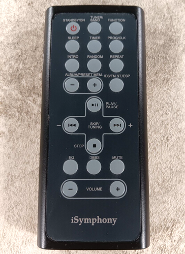 iSymphony Remote Control Black iPod Dock Hi-Fi Micro Music System ...