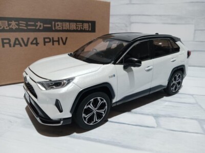 1:30 Toyota Miniature Car RAV4 PHV White & Black Color Sample Non ...