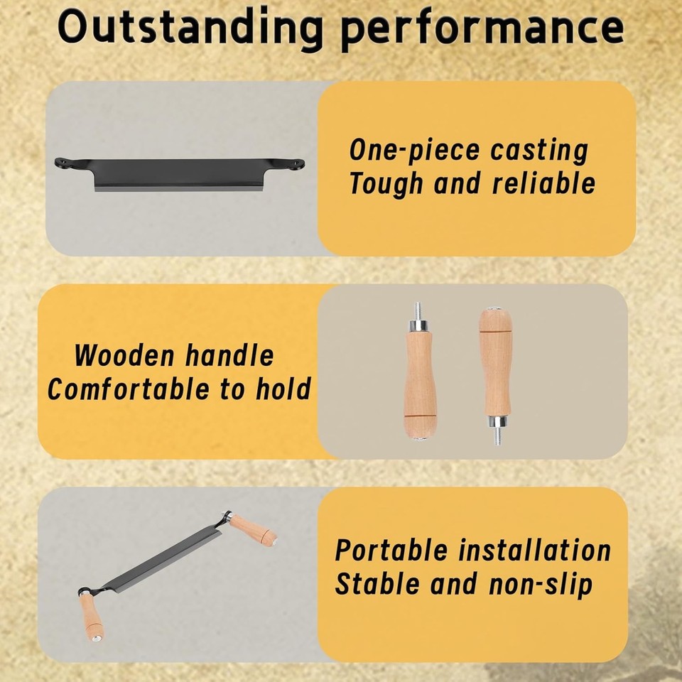 10" straight Knife Draw Knife Draw knife debarking tool Draw Knife Hand ...