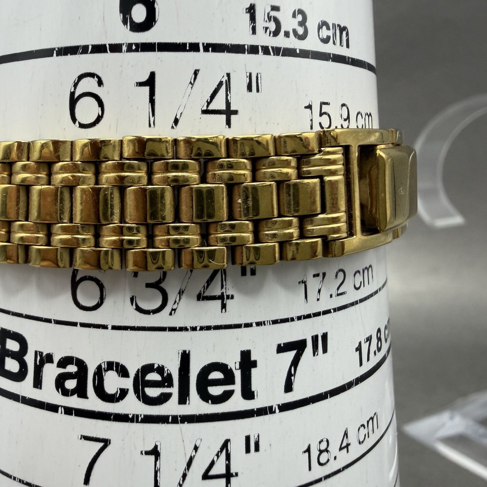 Seiko Tank Watch Women 18mm Champagne Dial Gold Tone Rectangle V401 ...