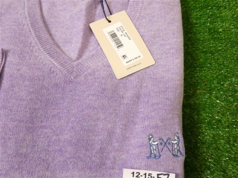 Peter Millar Crown Heritage Cashmere Golf Sweater NGLA Logo Lavender ...