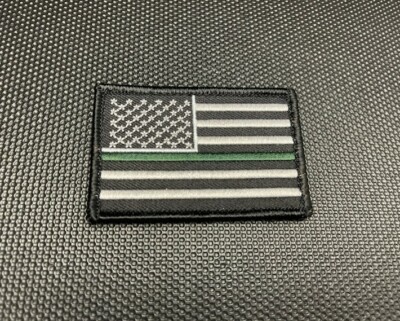 Thin Green Line U.S. Flag Patch Border Patrol CBP Sheriff Park Rangers ...