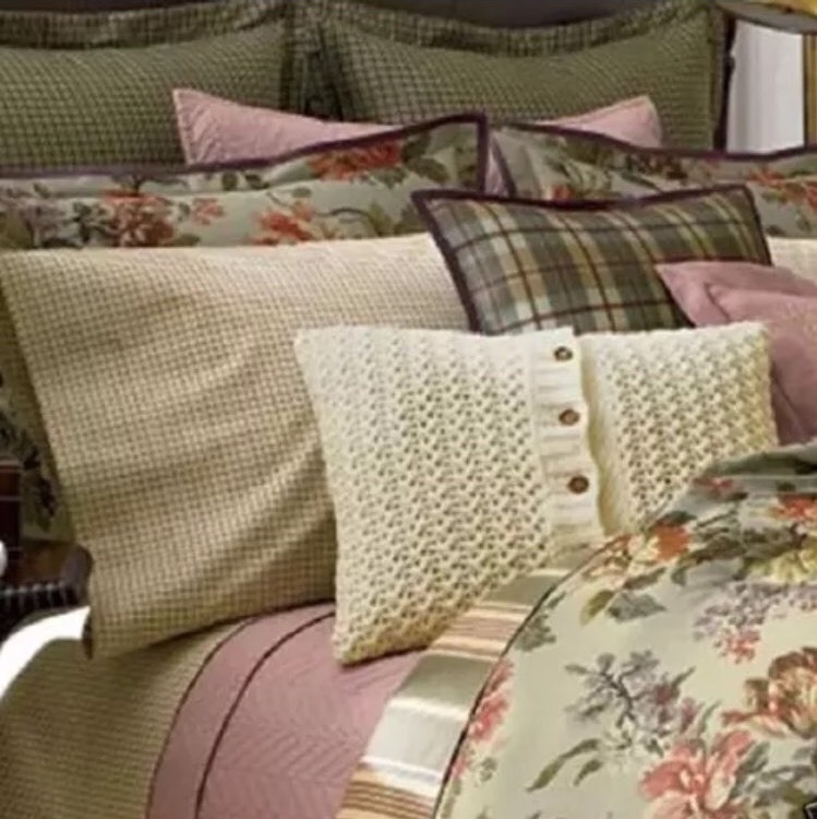 CHAPS Home BRITTANY Bedding COVERLET Size: KING New Mauve Quilted | eBay