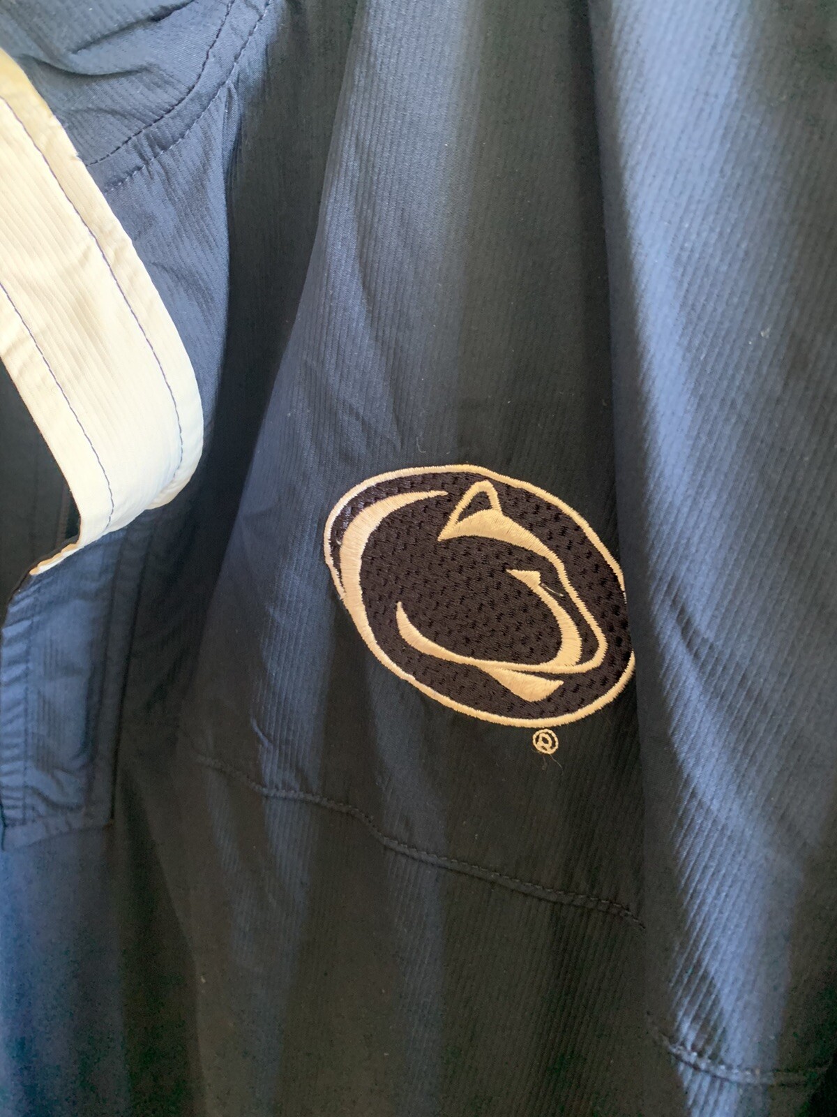 Nike Penn State PSU Half Zip Rain Jacket Blue White Mens S NCAA Fit ...