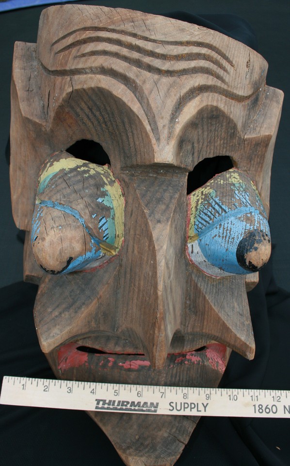 XLG Antique Spirit Dance Mask from Mexico--Stunning & Ready to Hang! | eBay