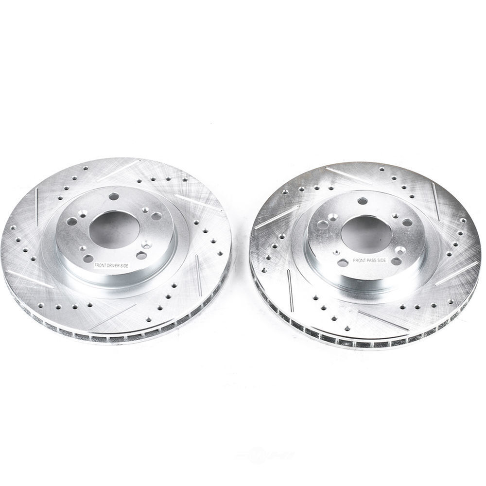 Disc Brake Rotor Set-Front Drilled, Slotted and Zinc Plated Brake Rotor ...