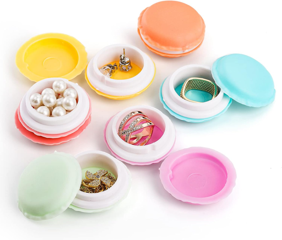 54 Pack Mini Macaron Storage Boxes Jewelry Storage Cases Cute Macaron ...