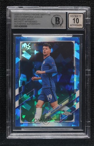 2020-21 Topps Chrome UCL Sapphire Edition Mason Mount #45 BAS BGS ...