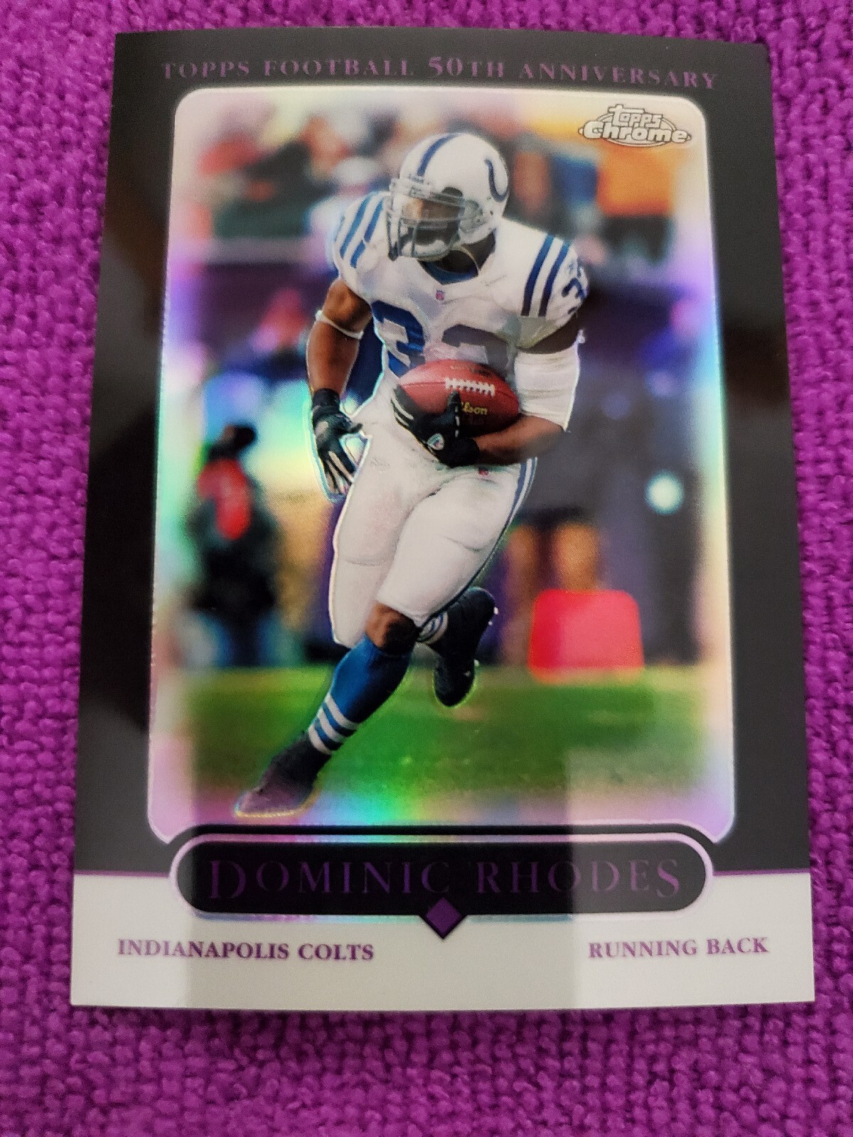 2005 Topps Chrome #99 Dominic Rhodes Black Refractor 77/100 Colts ...