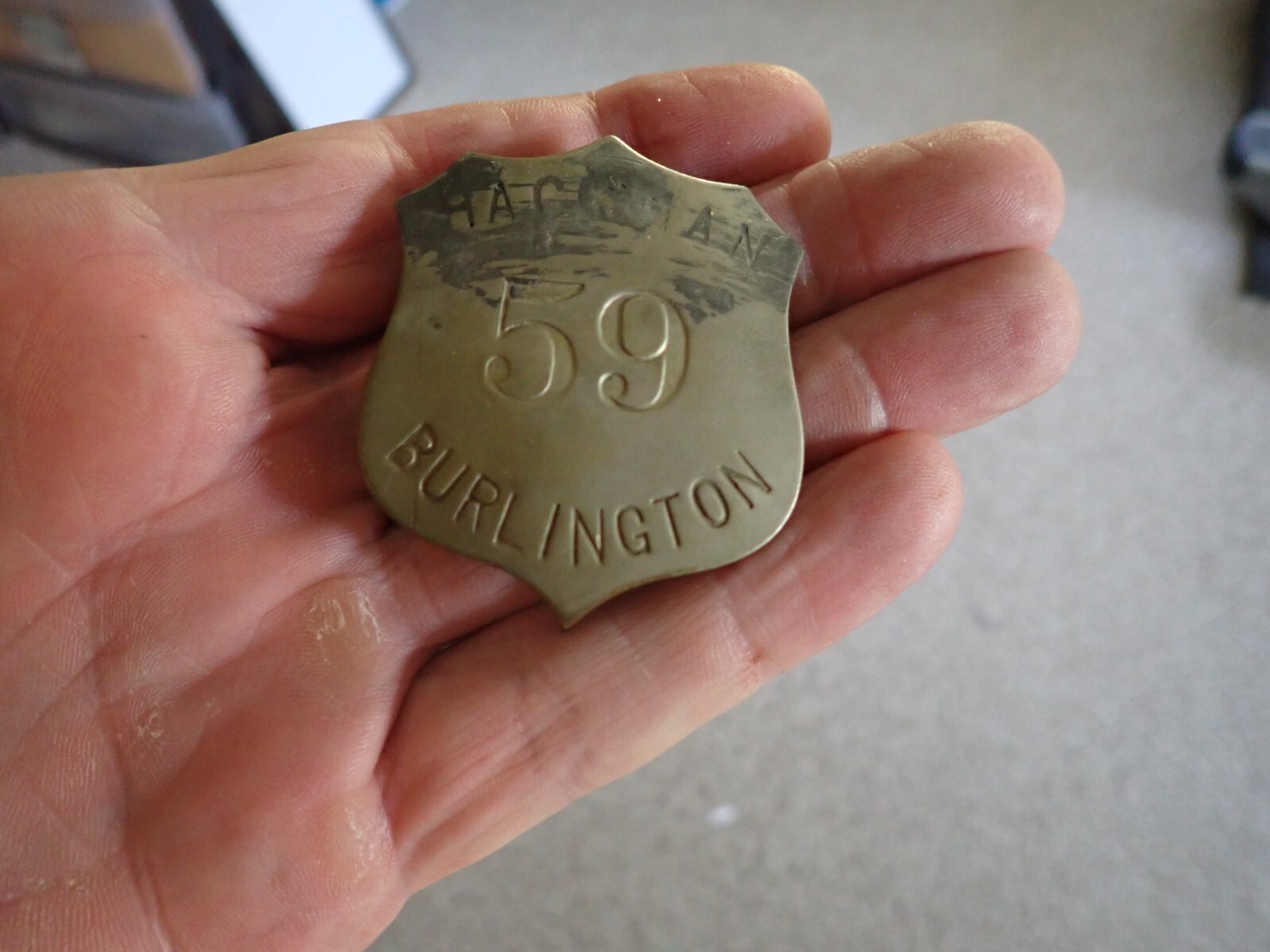 BURLINGTON TRANSPORTATION BADGE HORSE TROLLEY LATEBADGE 1800S DEFUNKED ...