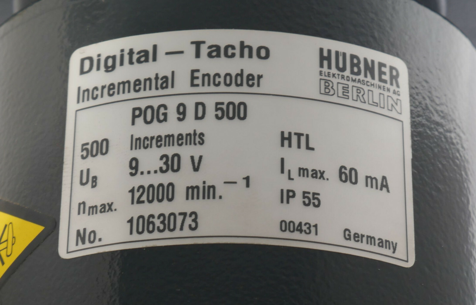 HUBNER POG 9 D 500 POG9D500 INCREMENTAL ENCODER | eBay
