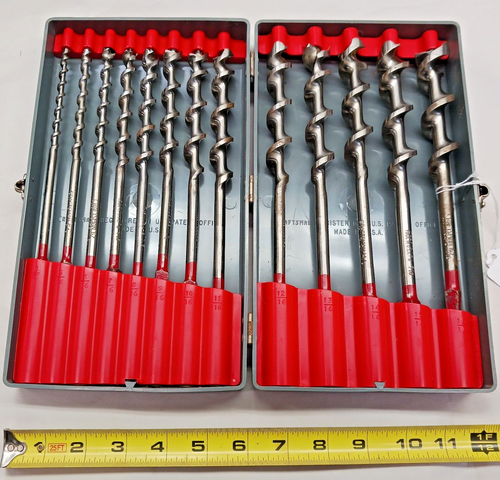 Auger Bit Set, Craftsman Nice Vintage Woodworkers 13 Piece Auger Bit ...