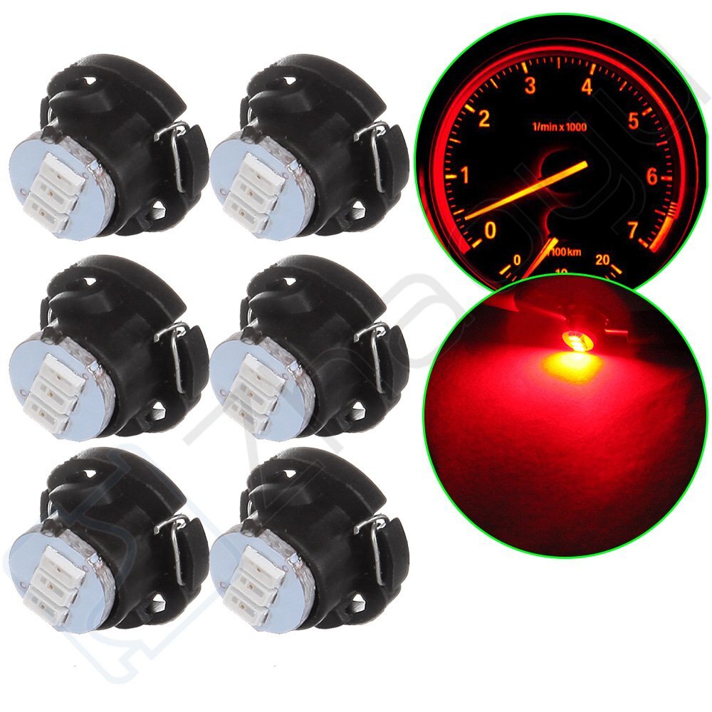 6PCS Ultra Red 3014 3SMD LED Panel HVAC Climate Control Lights T5 Neo ...