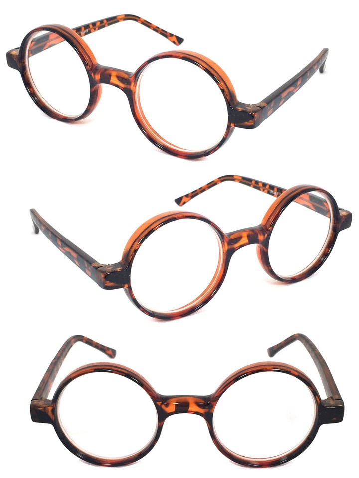 1 or 2 Pair Thickly Frame Round Oval Reading Glasses Readers Black or ...