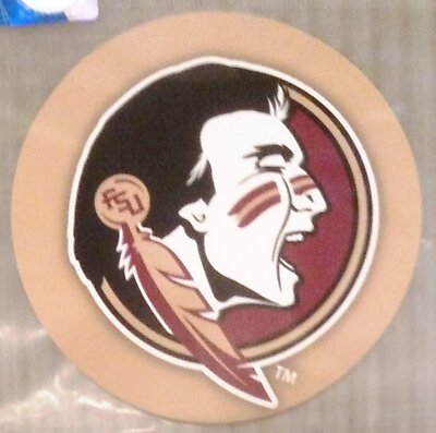 Florida State Seminoles FSU RR 4" Round Vinyl Decal Auto Home Glass ...