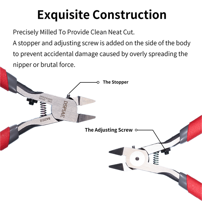 DSPIAE Ultra-Thin Single Blade Nipper Craft Tools Model Building Hobby ...