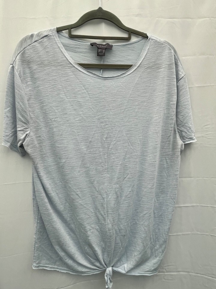 X3 Tops size 12 blue white primark matalan topshop polyester cotton ...