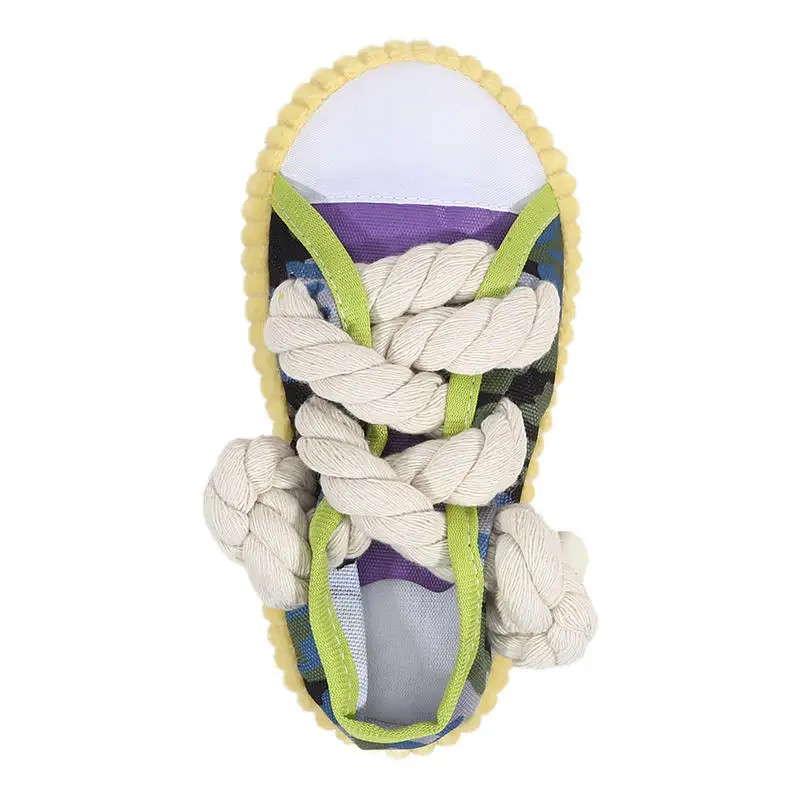 1Pc Dog Squeak Toy Teeth Grinding Bite Resistant Slippers Shape Puppy ...