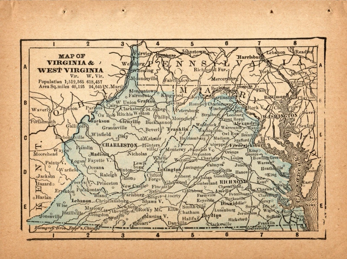 1860 Map Of Virginia
