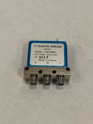 Teledyne Wireless Model CCR-33S60 Coaxial RF Switch 24-30 VDC | eBay