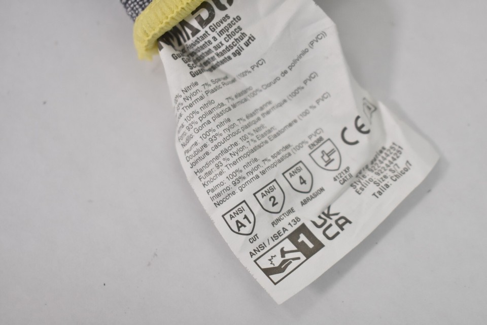 Lot of 4 Pairs Ormadus Fastenal Impact Resistant Gloves Small Size 7 ...