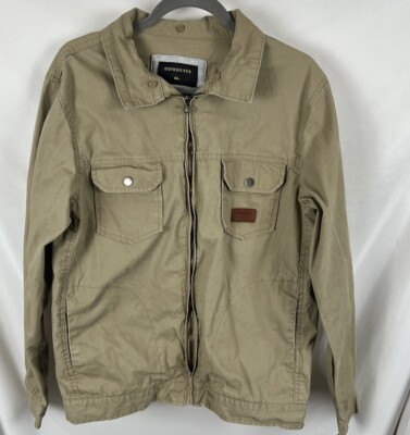 Quicksilver Tan Lightweight Denim Jacket Mens Vintage Size Large | eBay