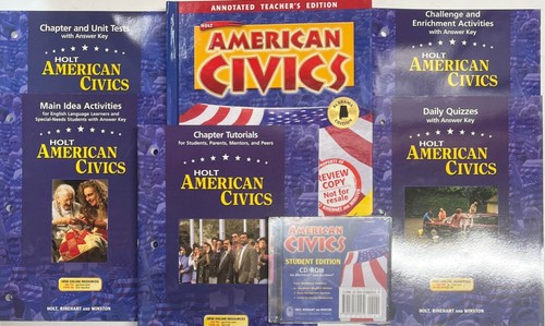 High School US Civics Student Teacher Edition Test Bundle Homeschool ...