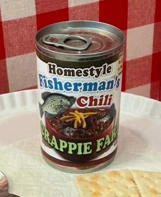 2x FUNNY Crappie Fishing Fart Chili Soup Can Labels - Gag Camping ...
