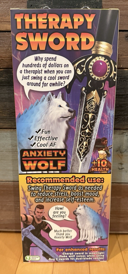 New Obvious Plant Anxiety Wolf Therapy Sword Meme Art Toy Action Figure /1000 | eBay