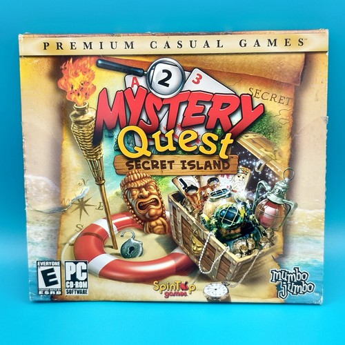 Mystery Quest Secret Island PC CD ROM Video Game Card Matching ...