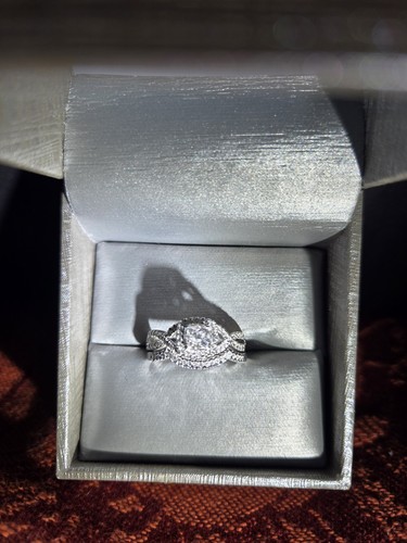 White Gold Diamond Engagement Ring With Band Size 8.75 | eBay