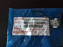 Genuine Toyota Parts - Plug, Straight Screw (90341-A0002) Small, SILVER ...