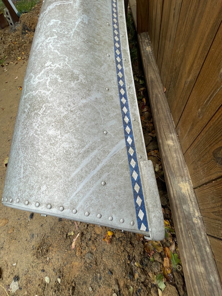 VTG 14' MICHI-CRAFT Aluminum Canoe Square Back 3 Paddles takes 3 HP ...