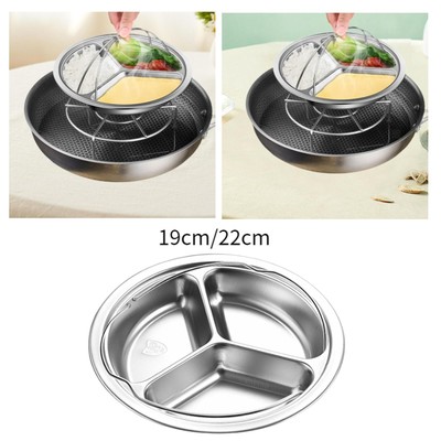 Steaming Tray with Handle Home Cooking Steamer Cooker Divided Food Pan ...