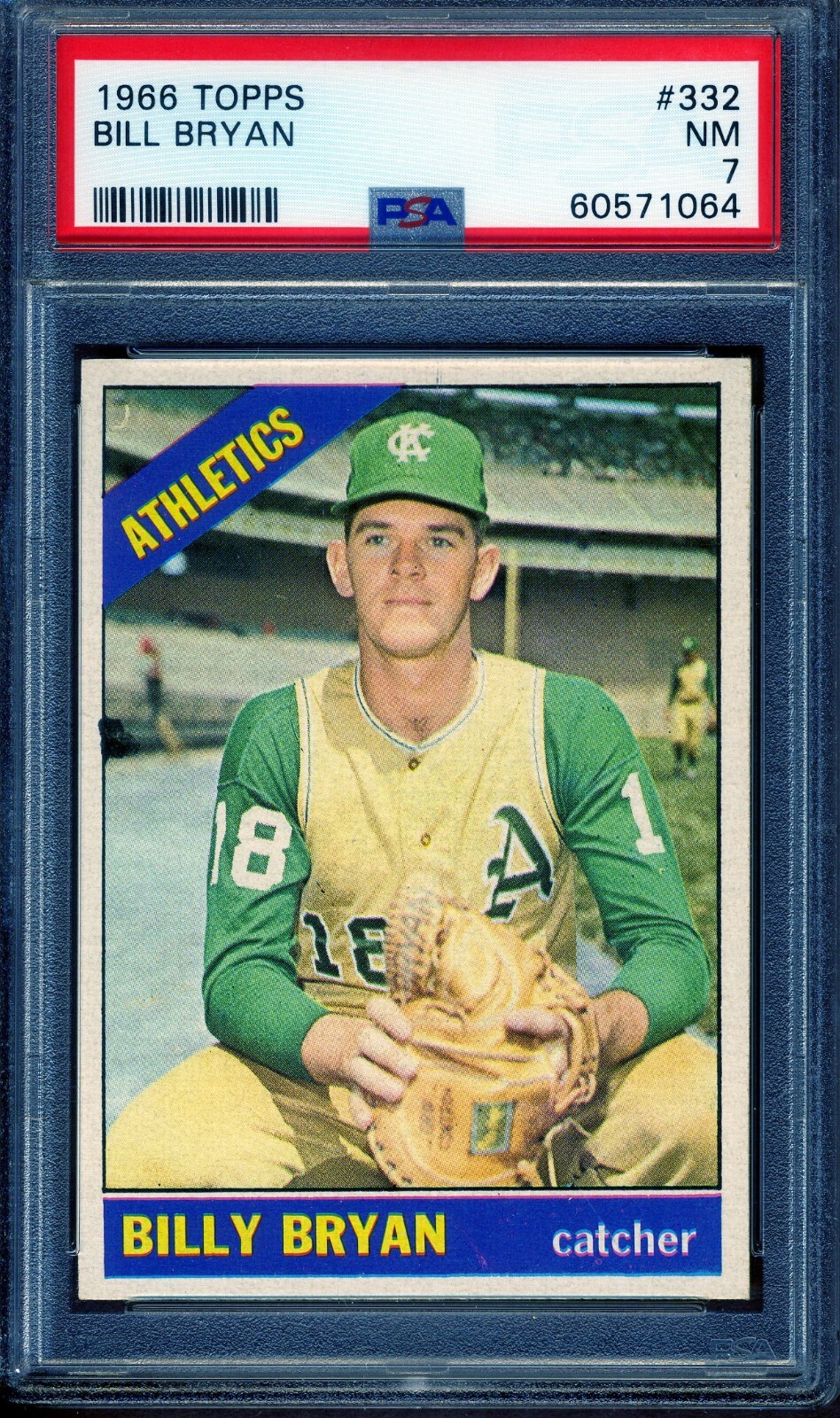1966 Topps #332 Bill Bryan PSA 7 NM *Kansas City Athletics* | eBay