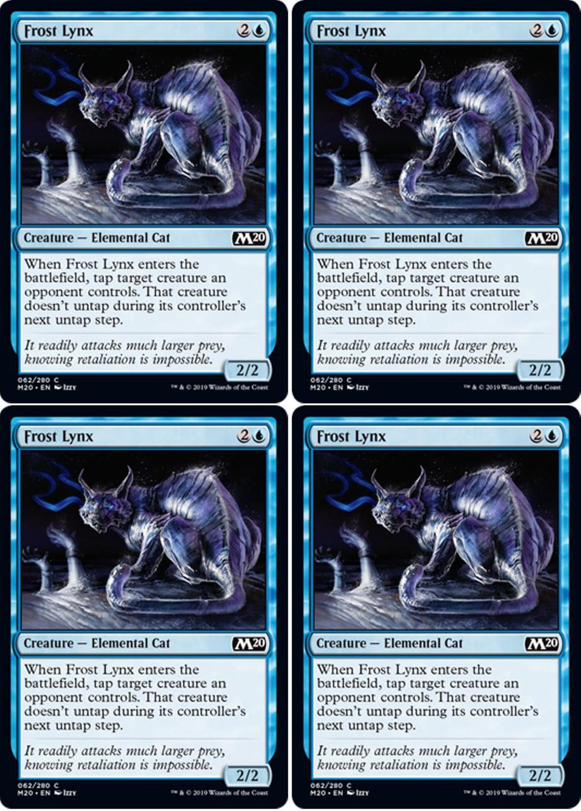 MTG - 4x FROST LYNX - M20/Core Set 2020 (C) | eBay