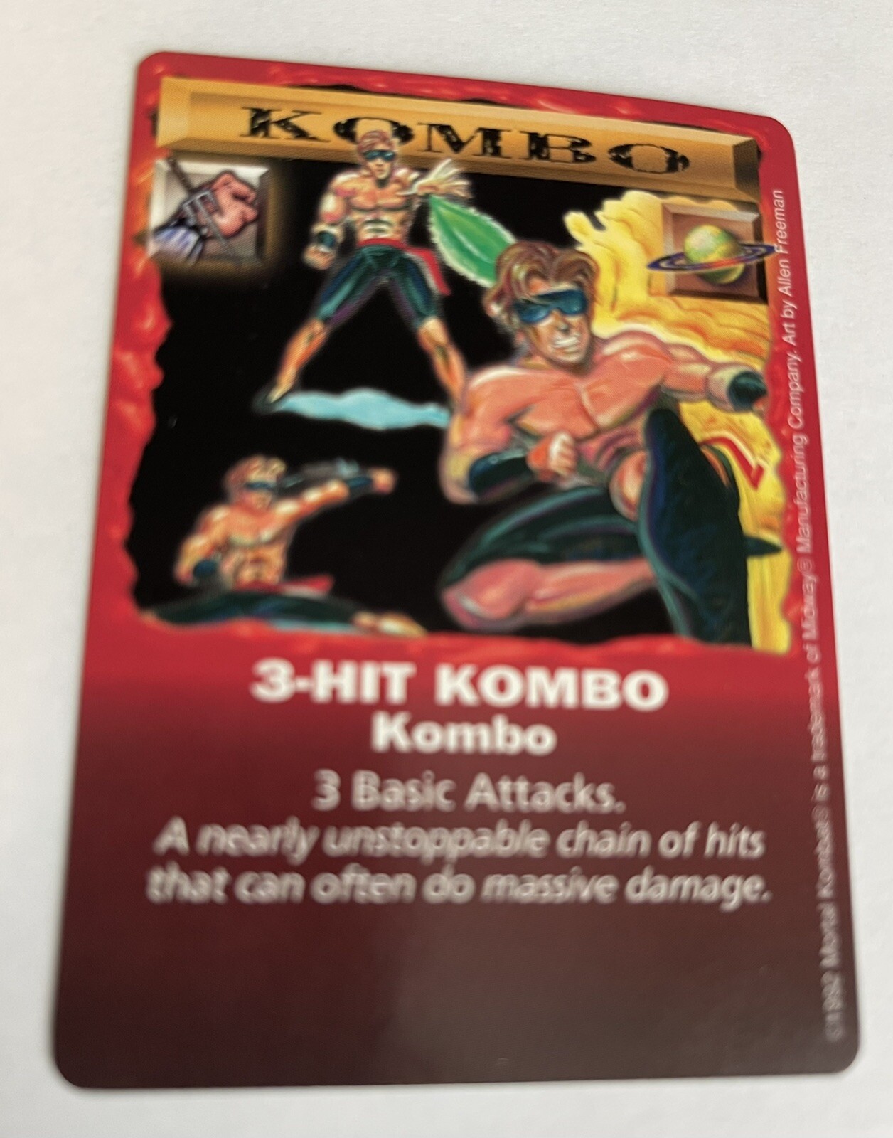 RARE Mortal Kombat Card Game TCG 1992 Johnny Cage 3-Hit Kombo MK Kombo ...