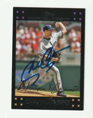 Chris Capuano Signed 2007 Topps Brewers Team Set Card MIL2 Auto ...
