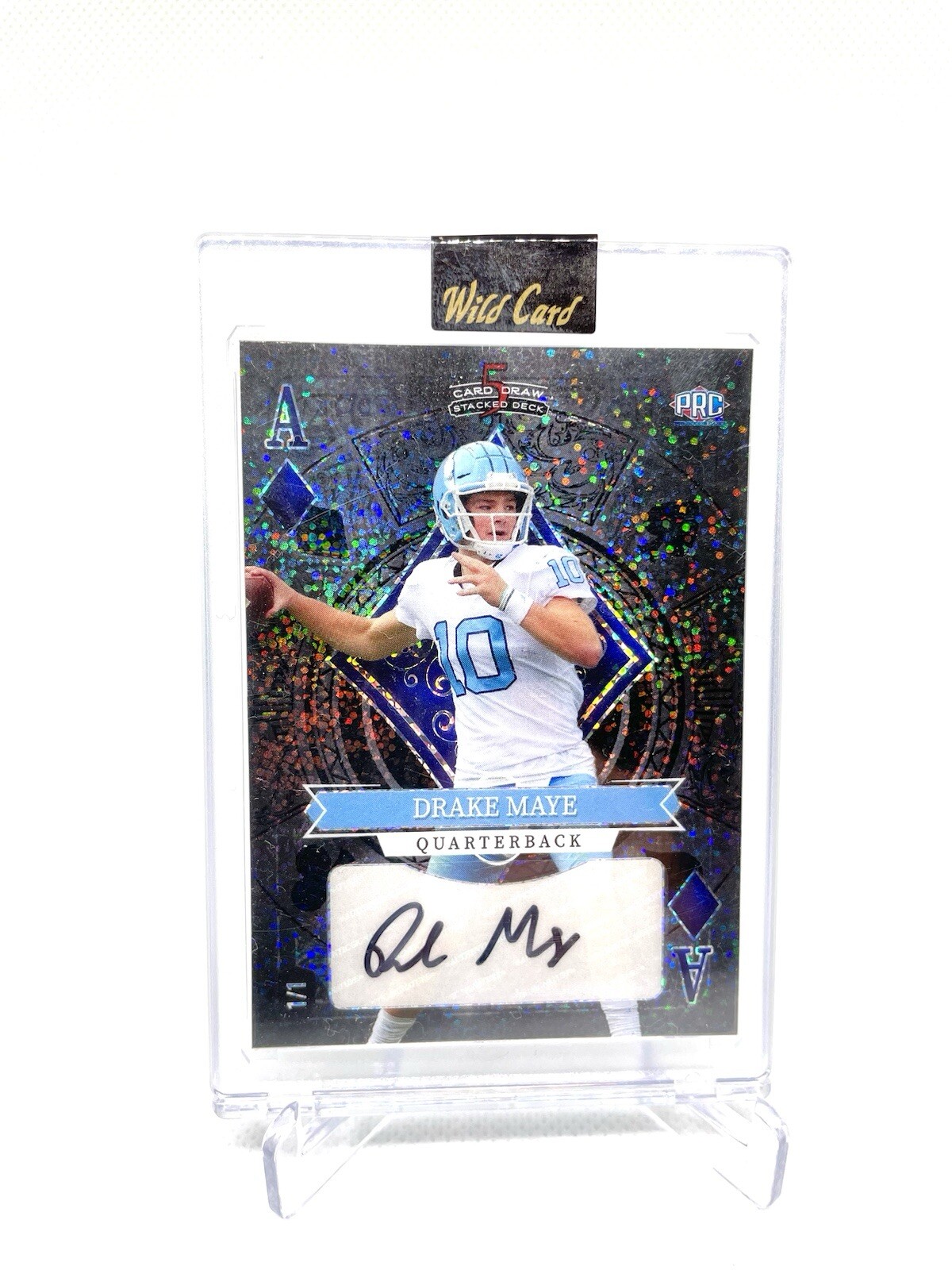 DRAKE MAYE 1/1 AUTO - 2023 Wild Card 5 Card Draw - Grey Ace of Diamonds ...