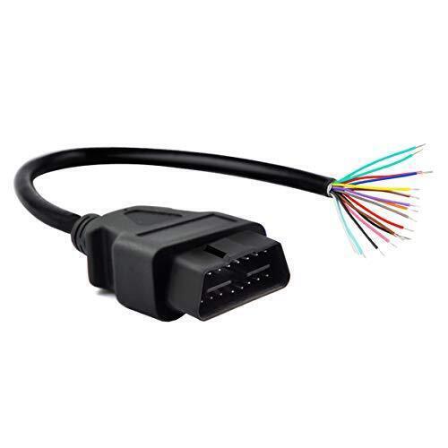 60cm 16 Pin ODB Male Extension Connector To Open Plug Wire OBD2 ...