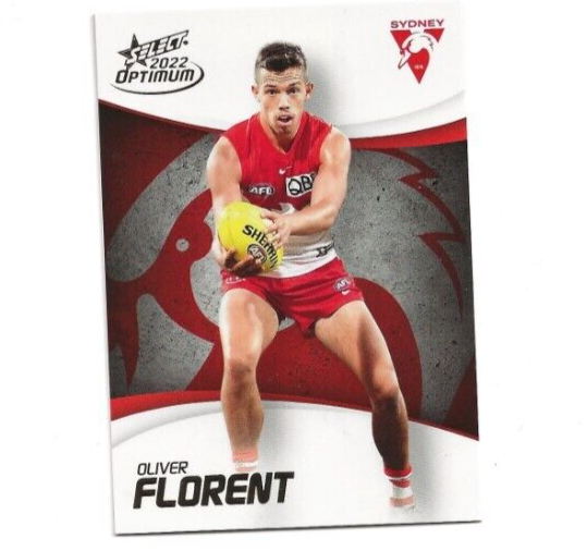2022 Optimum SYDNEY SWANS OLIVER FLORENT COMMON BASE CARD #185 | eBay ...