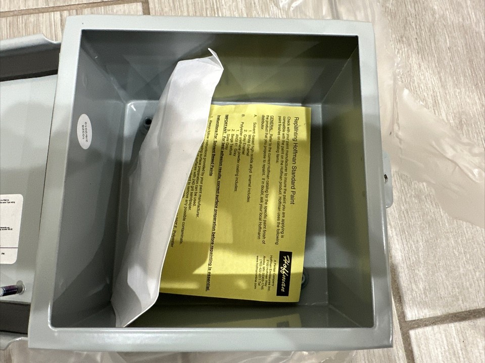 ⚡️Hoffman A606CH Junction Box Enclosure Clams Hinge Gray Steel 6x6x4 CH ...
