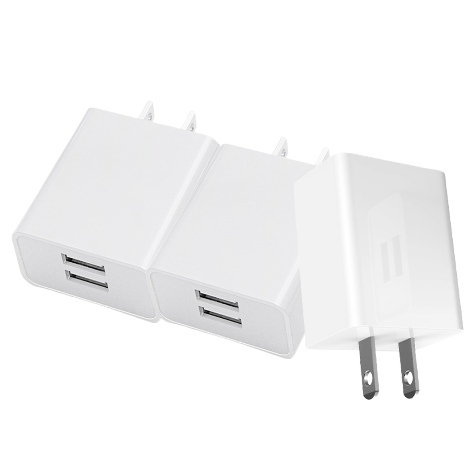 Power Adapter Cube For iPhone iPad Android Dual Port USB Fast Wall ...