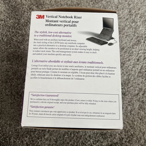 3M Vertical Notebook Riser LX550 Adjustable Laptop Stand Black for sale ...