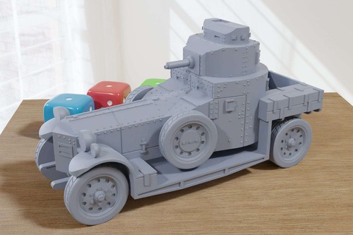 Rolls Royce Armored Car British WW2 Vehicle - 3D Resin Printed 28mm ...
