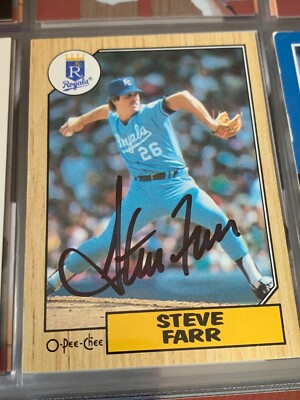 STEVE FARR AUTOGRAPHED SIGNED 1987 O-PEE-CHEE CARD | eBay