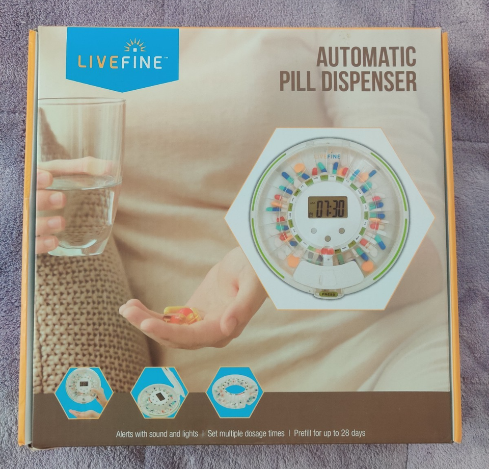 Livefine Automatic Pill Dispenser For 28 Days With Batteries Sounds ...