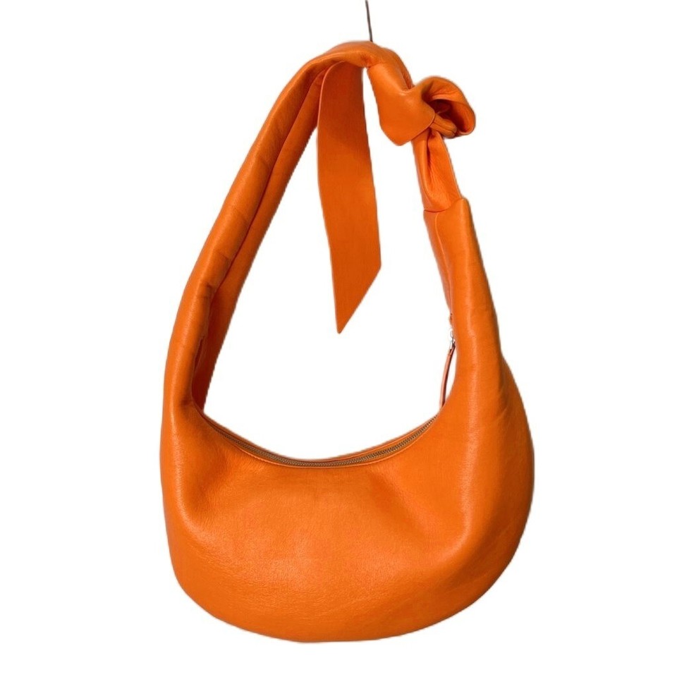 Charles & Keith Toni Knot Orange Hobo Bag Women’s One Shoulder Used | eBay